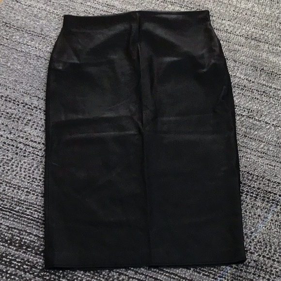 Catherine Malandrino | Skirts | Faux Leather Black Pencil Skirt | Poshmark